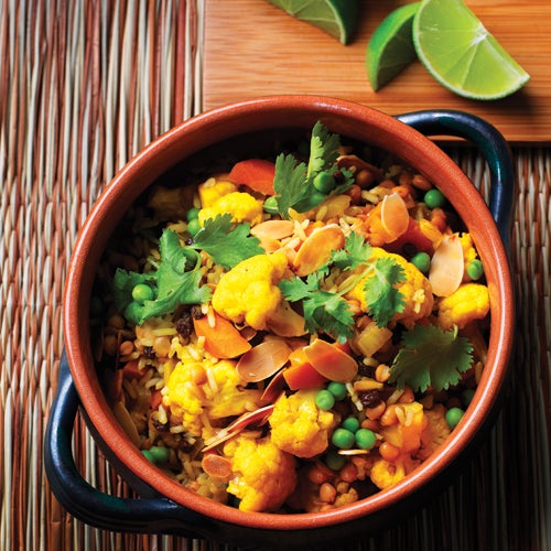 Indian-Style Lentil & Cauliflower Biryani