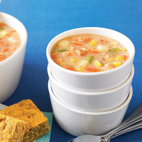 Healthy Salmon Corn Chowder Recipe