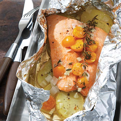 Trout with Gooseberry Relish