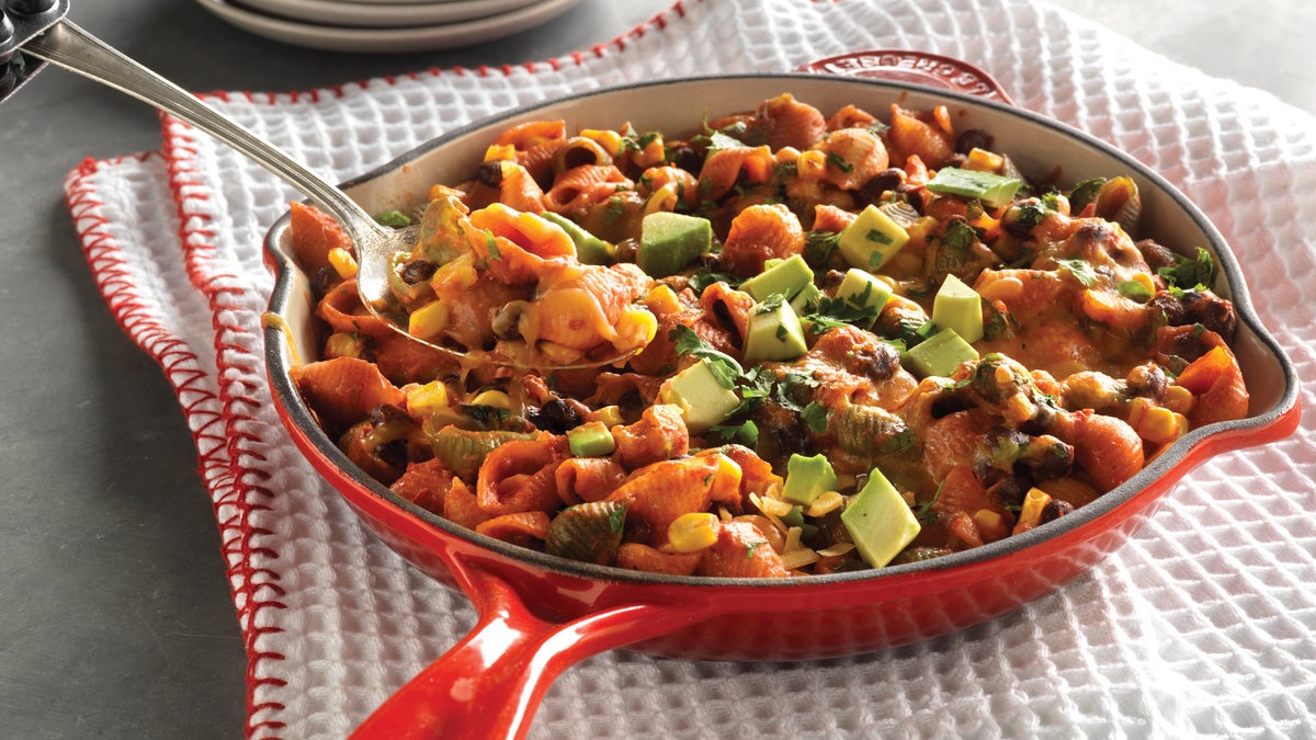 Creamy Southwestern Shells with Black Beans