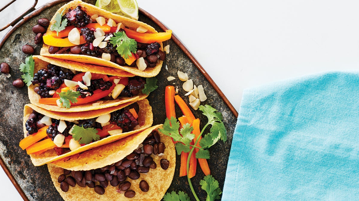 Black Bean Tacos with Maqui Berry Salsa Recipe