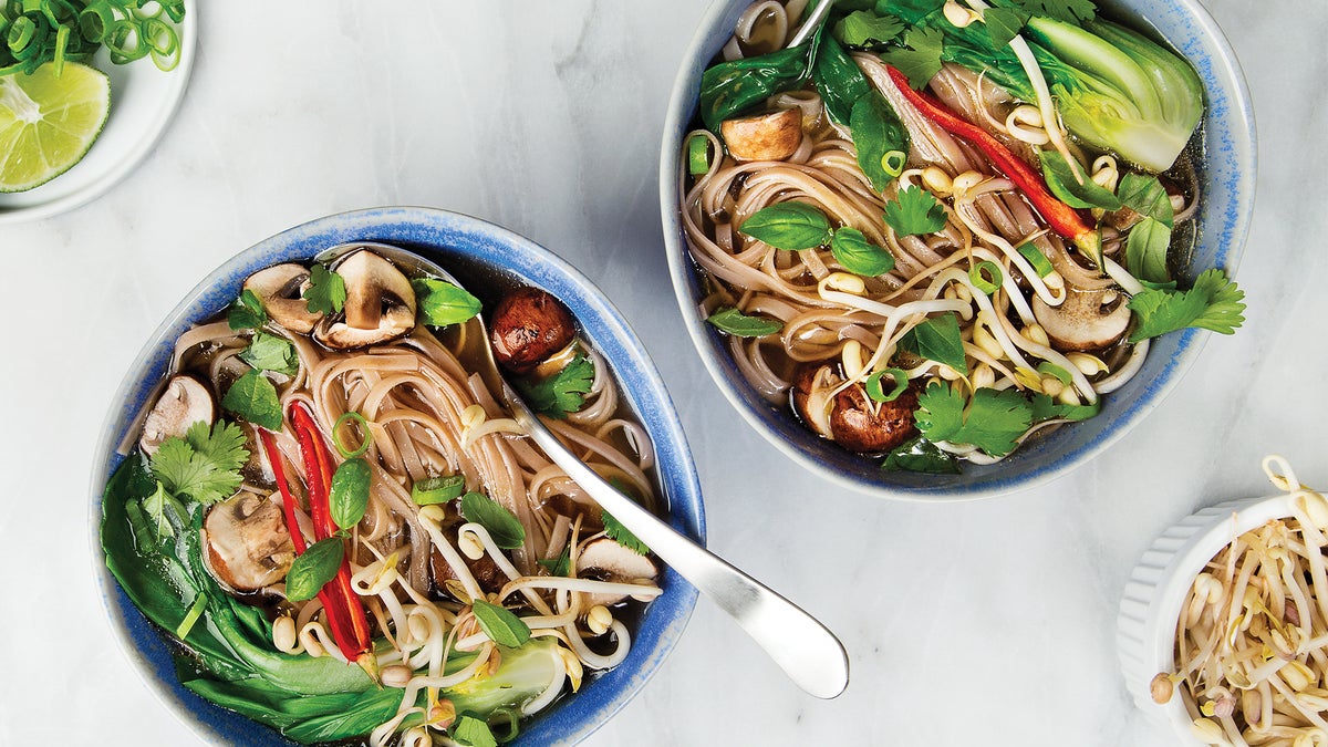 Vegetable Pho with Mushroom Broth Recipe