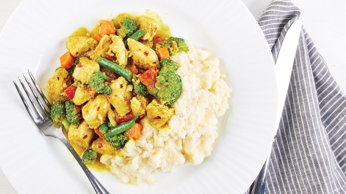 Creamy Chicken Curry with Mashed Potatoes | Whole30 Recipes