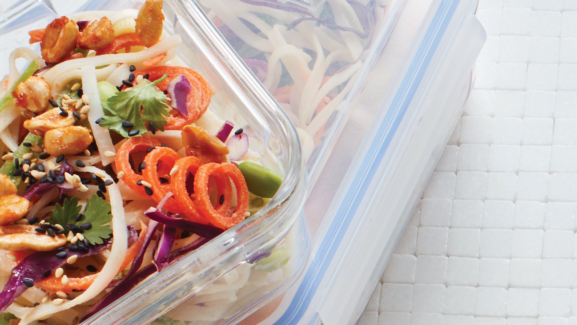 Spicy Thai Noodle Salad With Sriracha Roasted Peanuts Recipe